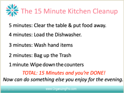 The 15 Minute Kitchen Cleanup | Marcia Ramsland | Organizing Pro